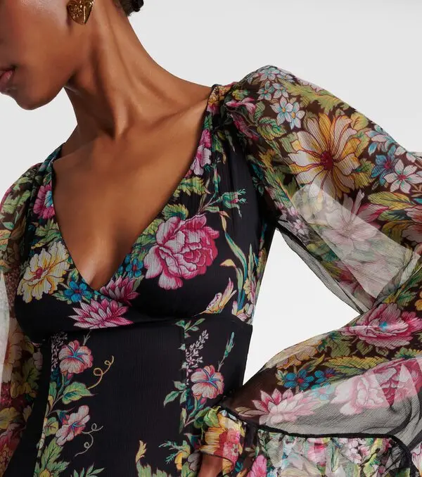 Etro Floral Silk Chiffon Gown
