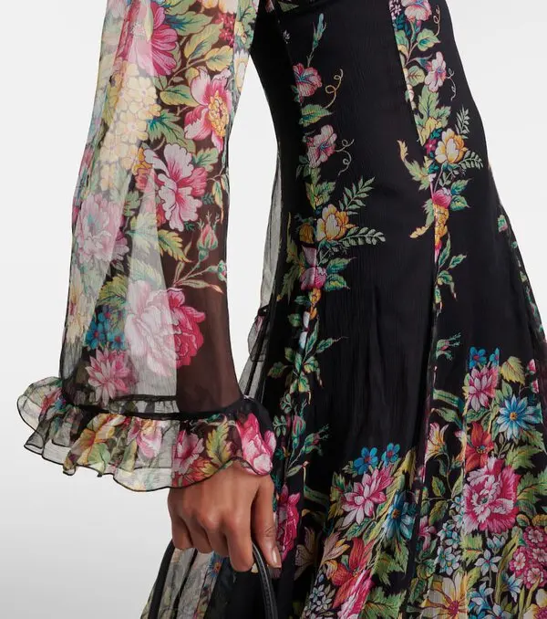 Etro Floral Silk Chiffon Gown