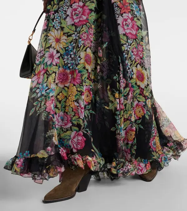 Etro Floral Silk Chiffon Gown