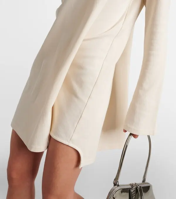 COURREGES Courrèges Asymmetric Cotton-blend Piqué Minidress