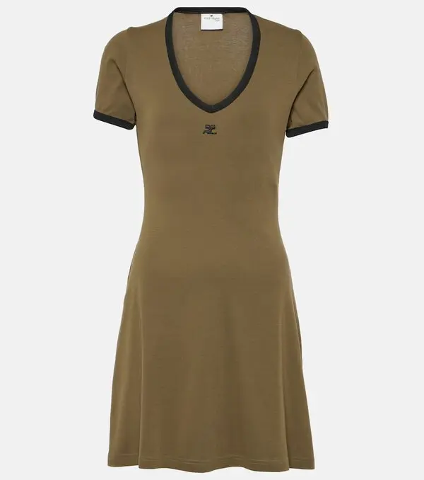 COURREGES Courrèges Cotton Jersey Minidress - Brown