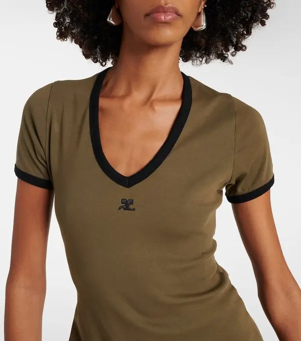 COURREGES Courrèges Cotton Jersey Minidress - Brown