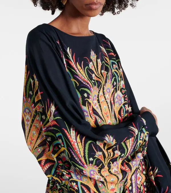 Etro Printed Tiered Gown