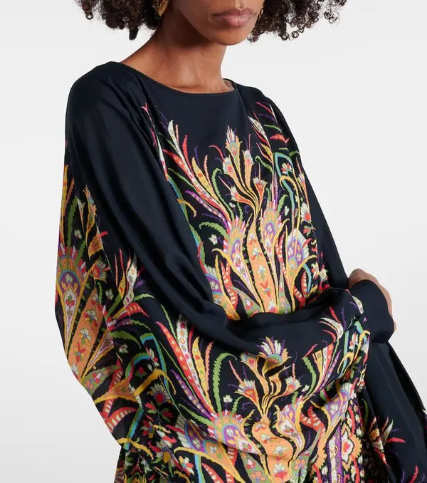 Etro Printed Tiered Gown