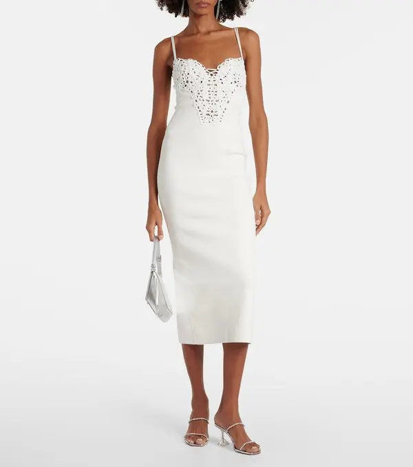 Galvan Sculpted Spiral Midi Dress