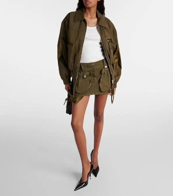 Blumarine Cotton Twill Mini Skirt
