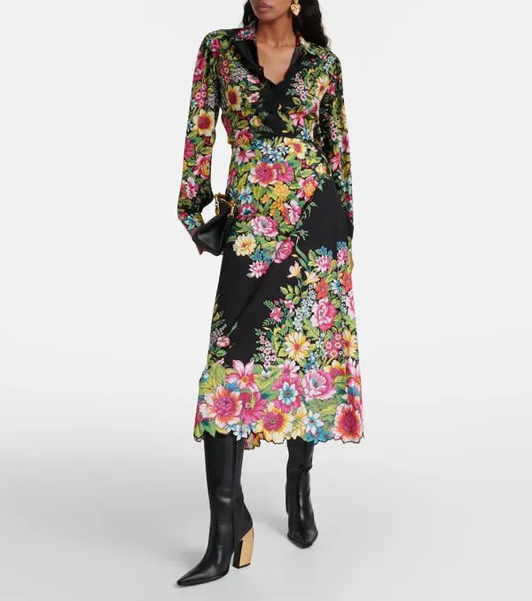 Etro Floral Cotton Maxi Skirt