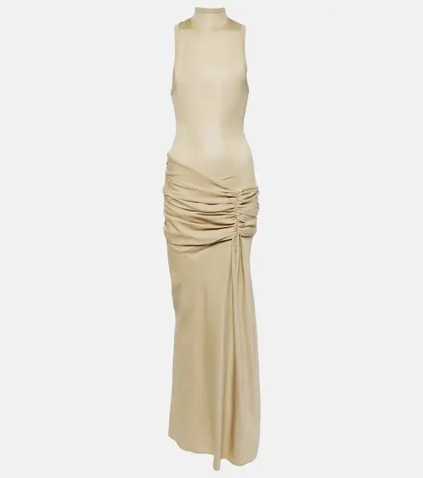 Christopher Esber Fusion Ruched Maxi Dress