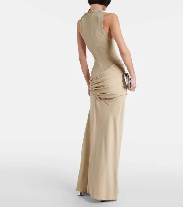Christopher Esber Fusion Ruched Maxi Dress