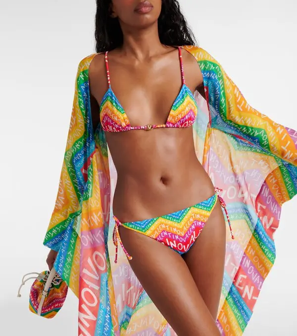 Valentino Garavani Logo Cotton-blend Beach Cover-up