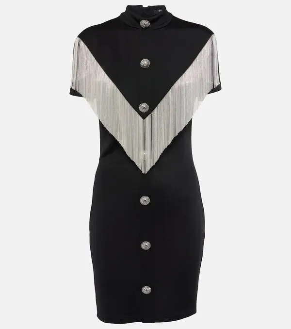 Balmain Embellished Fringed Minidress