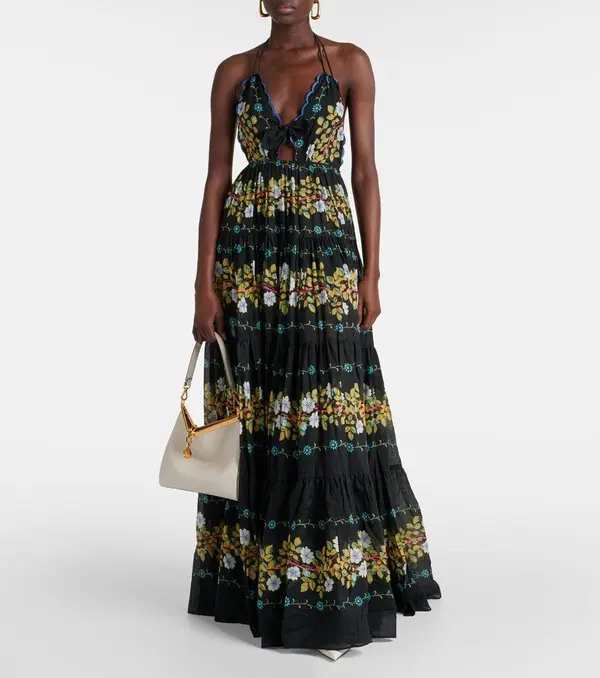 Etro Floral Tiered Gown