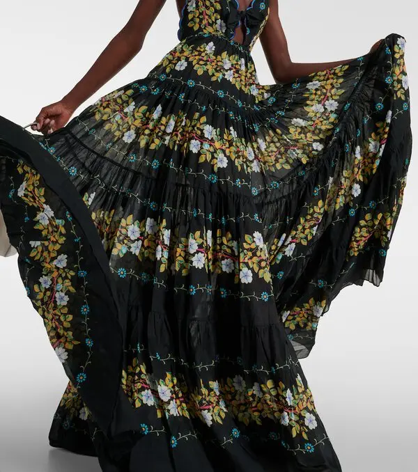 Etro Floral Tiered Gown