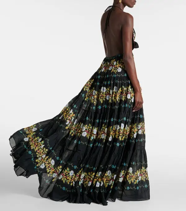 Etro Floral Tiered Gown