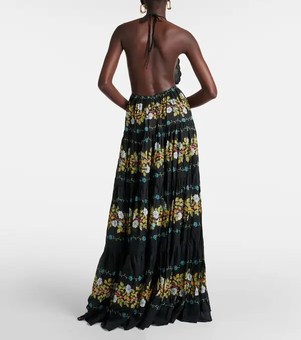 Etro Floral Tiered Gown
