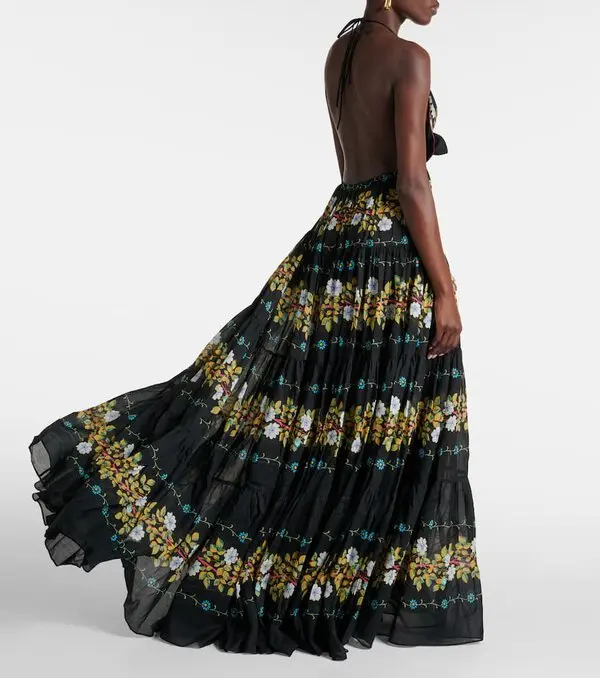 Etro Floral Tiered Gown