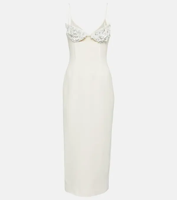 David Koma Embellished Cady Midi Dress