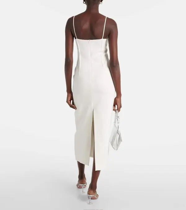 David Koma Embellished Cady Midi Dress
