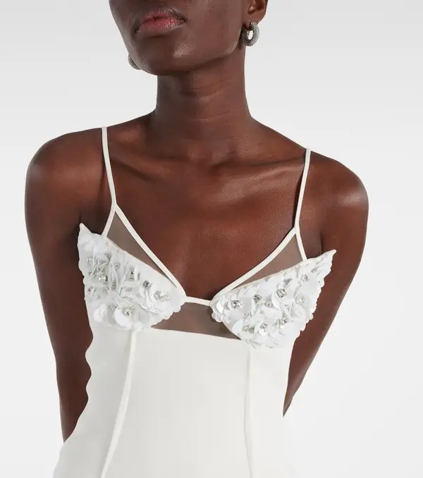 David Koma Embellished Cady Midi Dress