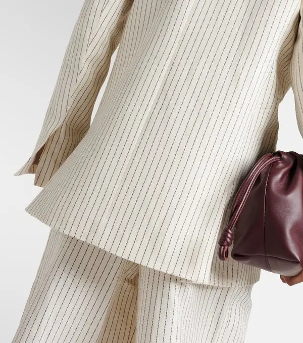 FRAME Striped Cotton And Linen Blazer