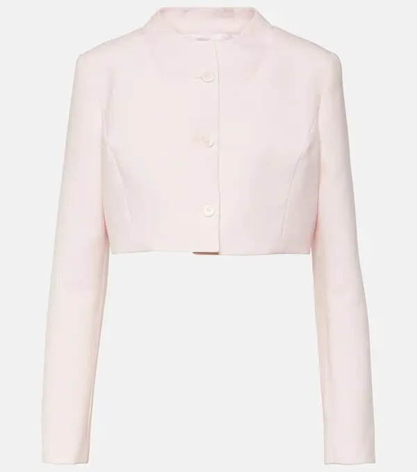 Coperni Trompe L'oeil Cropped Jacket - Pink