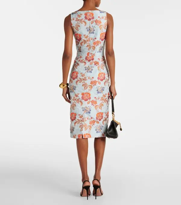 Etro Floral Jacquard Midi Dress