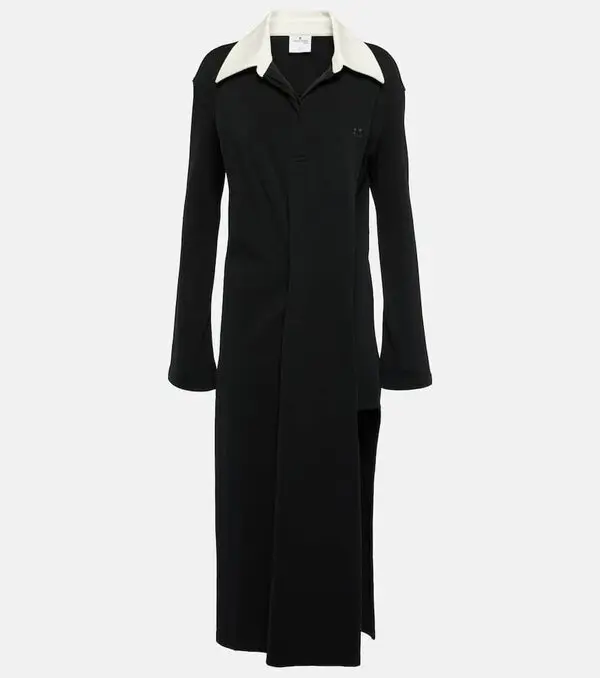 COURREGES Courrèges Twist Cotton-blend Piqué Polo Dress