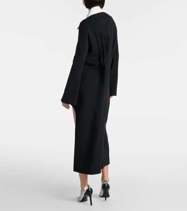 COURREGES Courrèges Twist Cotton-blend Piqué Polo Dress