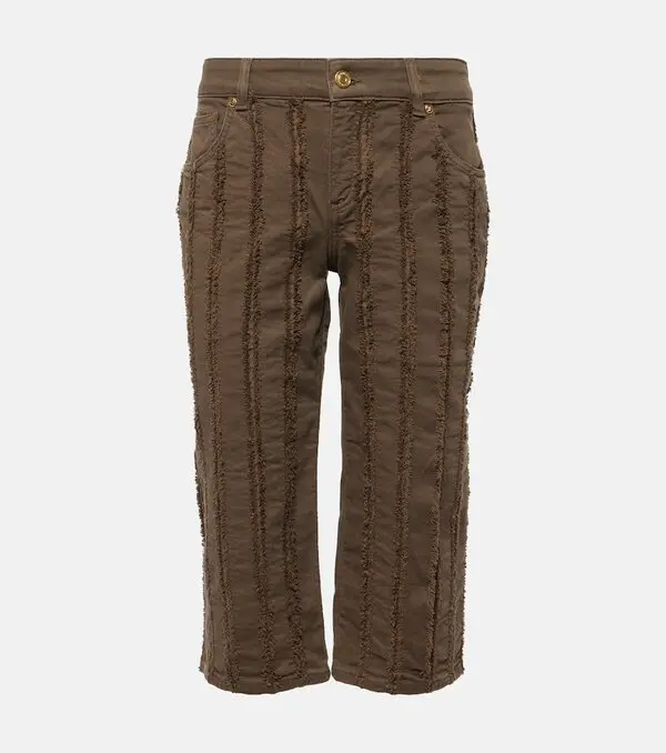 Blumarine Low-rise Cropped Pants - Brown