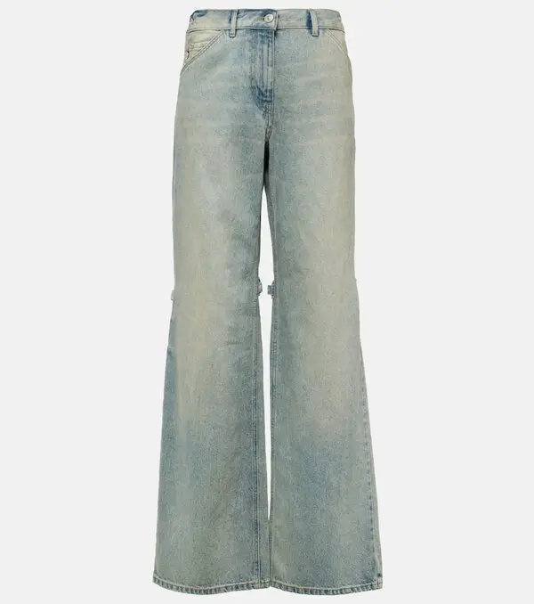 COURREGES Courrèges Sailor Mid-rise Wide-leg Jeans