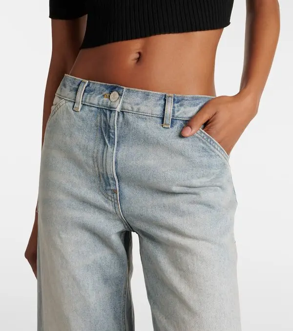 COURREGES Courrèges Sailor Mid-rise Wide-leg Jeans