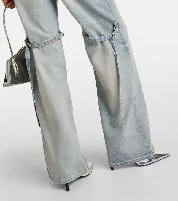COURREGES Courrèges Sailor Mid-rise Wide-leg Jeans
