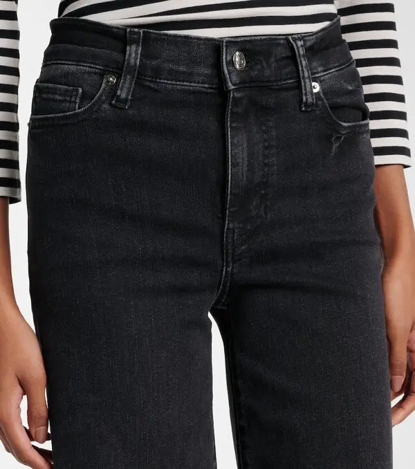 FRAME Le Slim Palazzo High-rise Wide-leg Jeans - Black