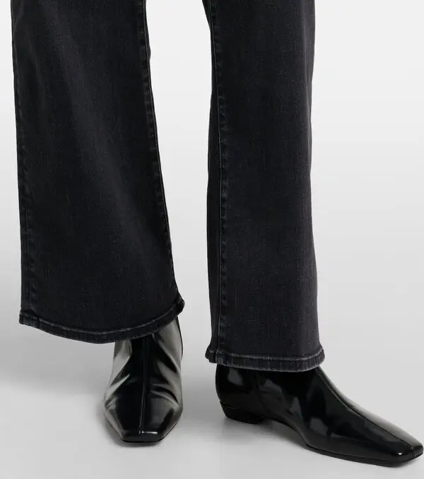 FRAME Le Slim Palazzo High-rise Wide-leg Jeans - Black
