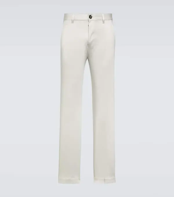 Ami Straight Cotton Satin Chinos