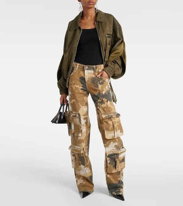 Blumarine Camouflage Cargo Trousers