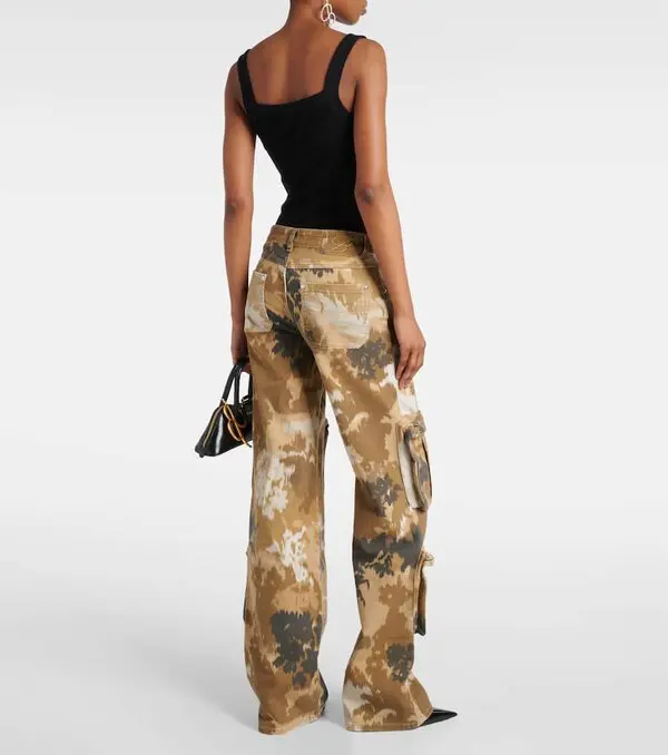 Blumarine Camouflage Cargo Trousers