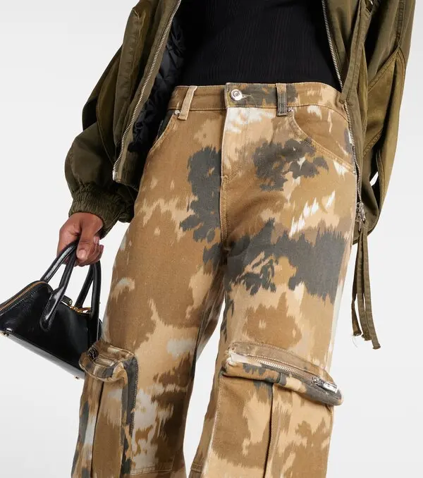 Blumarine Camouflage Cargo Trousers
