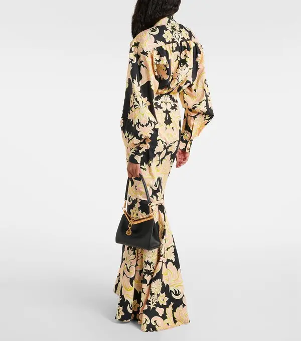 Etro Printed Cotton-blend Maxi Shirt Dress - Multicoloured