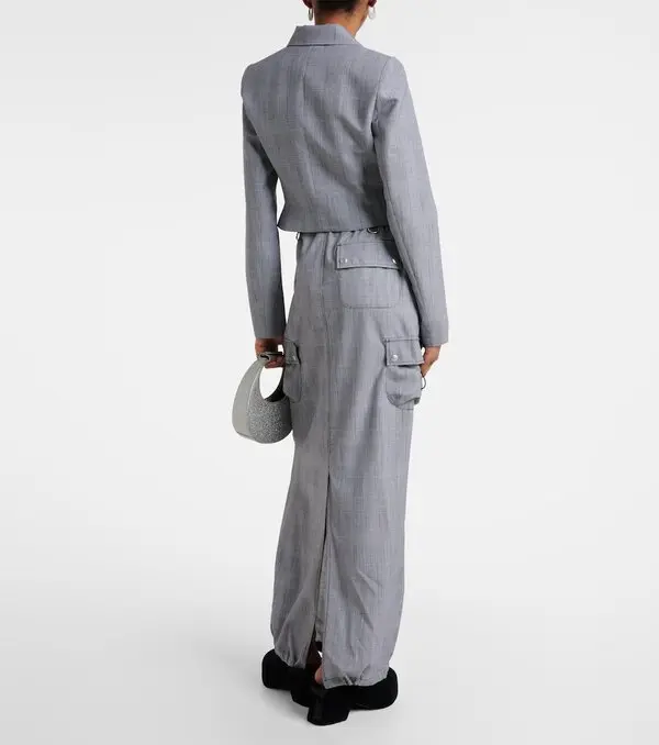 Coperni Prince Of Wales Virgin Wool Blazer - Grey