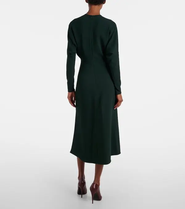 Victoria Beckham Dolman Cady Midi Dress - Green
