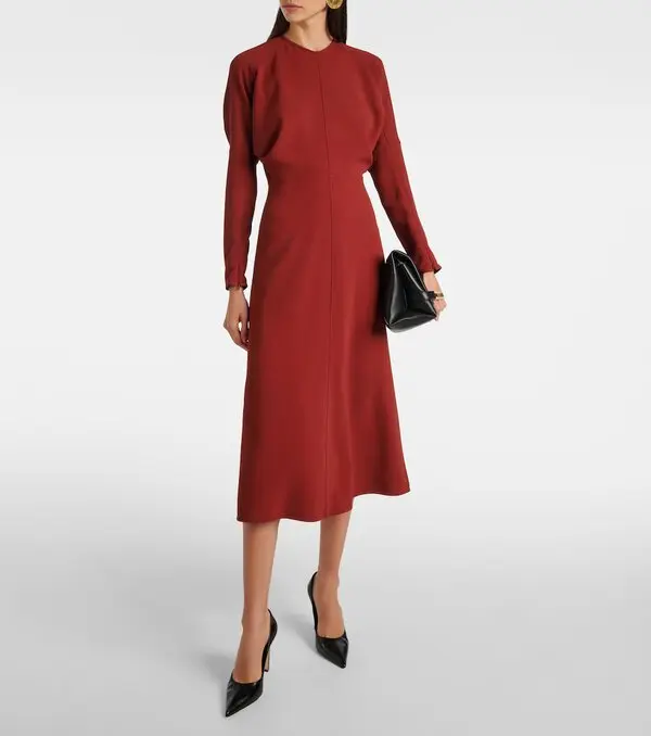 Victoria Beckham Dolman Cady Midi Dress - Red