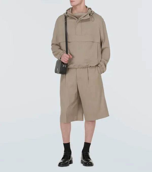 AMI Paris Hooded Twill Jacket