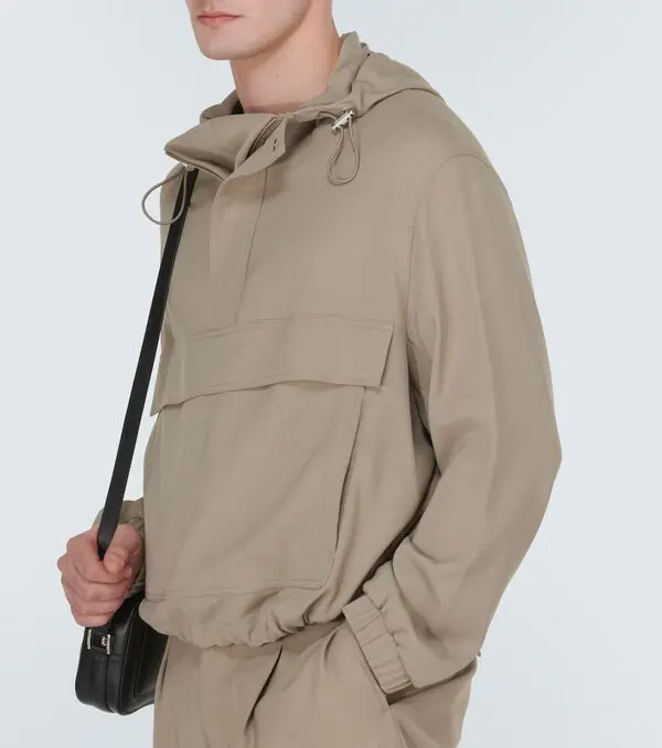 AMI Paris Hooded Twill Jacket