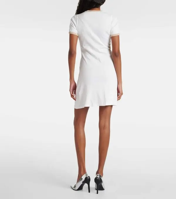 COURREGES Courrèges Logo Cotton Minidress - White