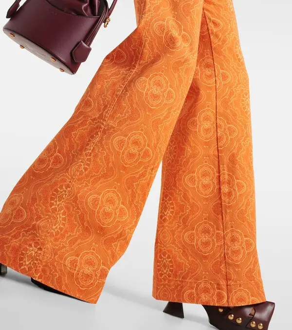 Etro Printed High-rise Flared Jeans