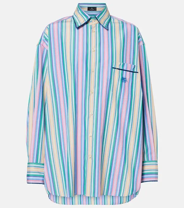 Etro Striped Cotton Shirt - Multicoloured