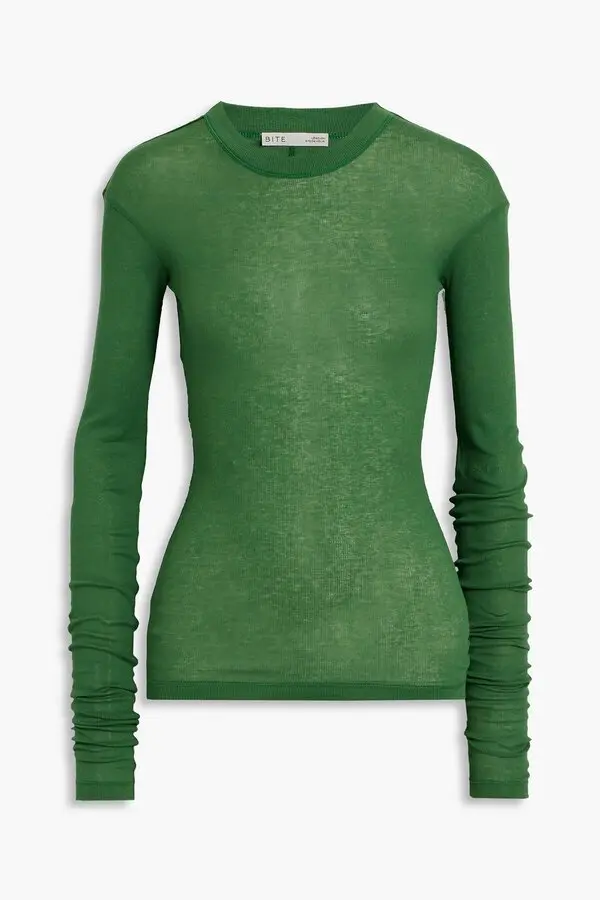Bite Studios Ribbed Cottonjersey Top