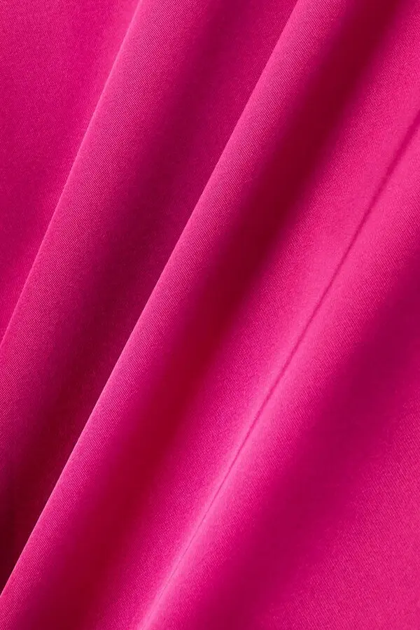 Talbot Runhof Ruched Satin Gown