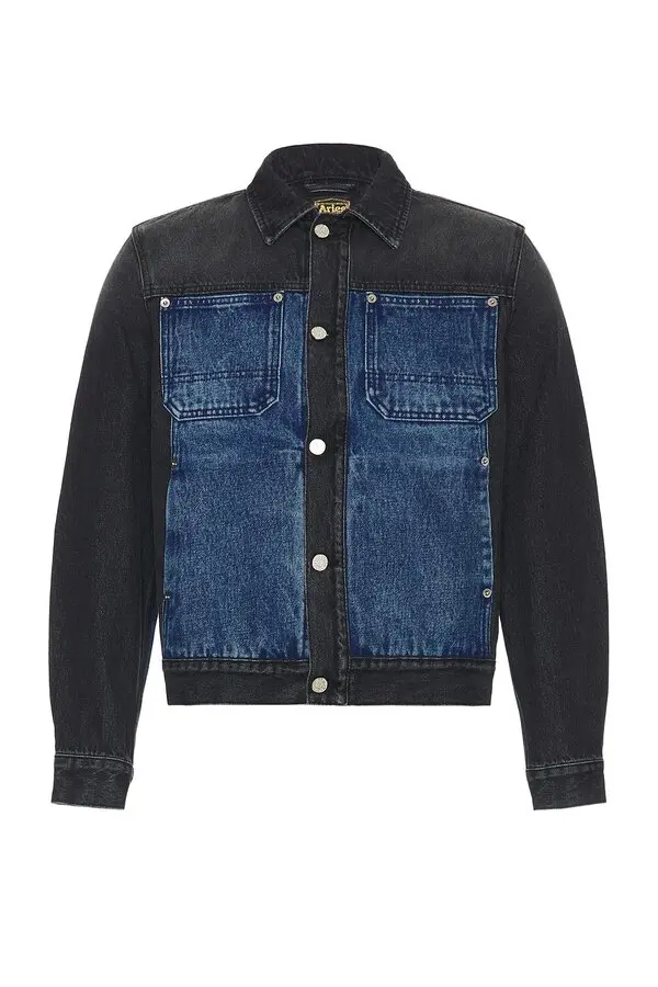Aries Colourblocked Denim Work Jacket